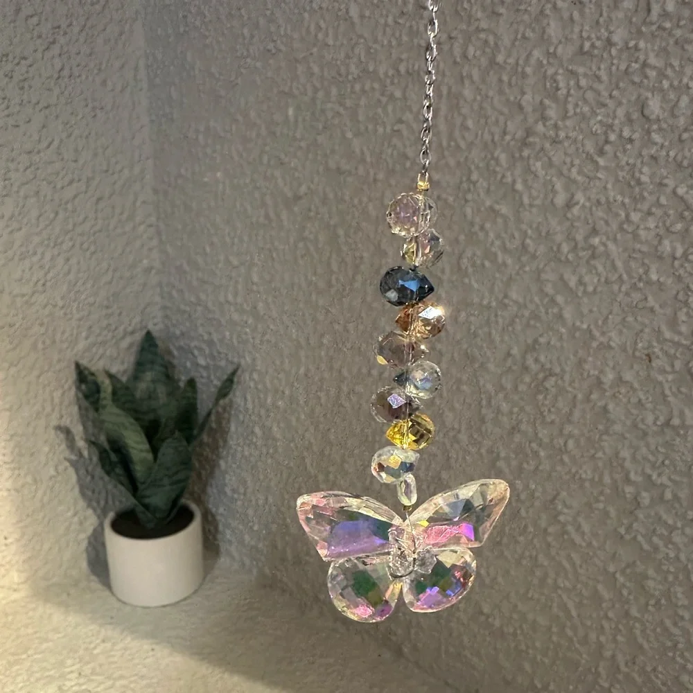 Other | Aurora Borealis Beaded Butterfly Crystal Sun Catcher | Poshmark